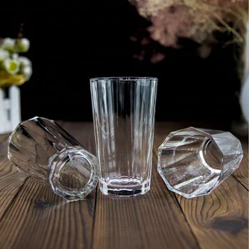Octagonal Highball Drinking Square Glass Tumbler - Buy Drinking Glass ...