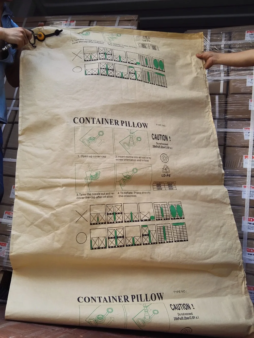 Supermarket Manual Packing Dunnage Bags Full Pp Enormous For Global ...