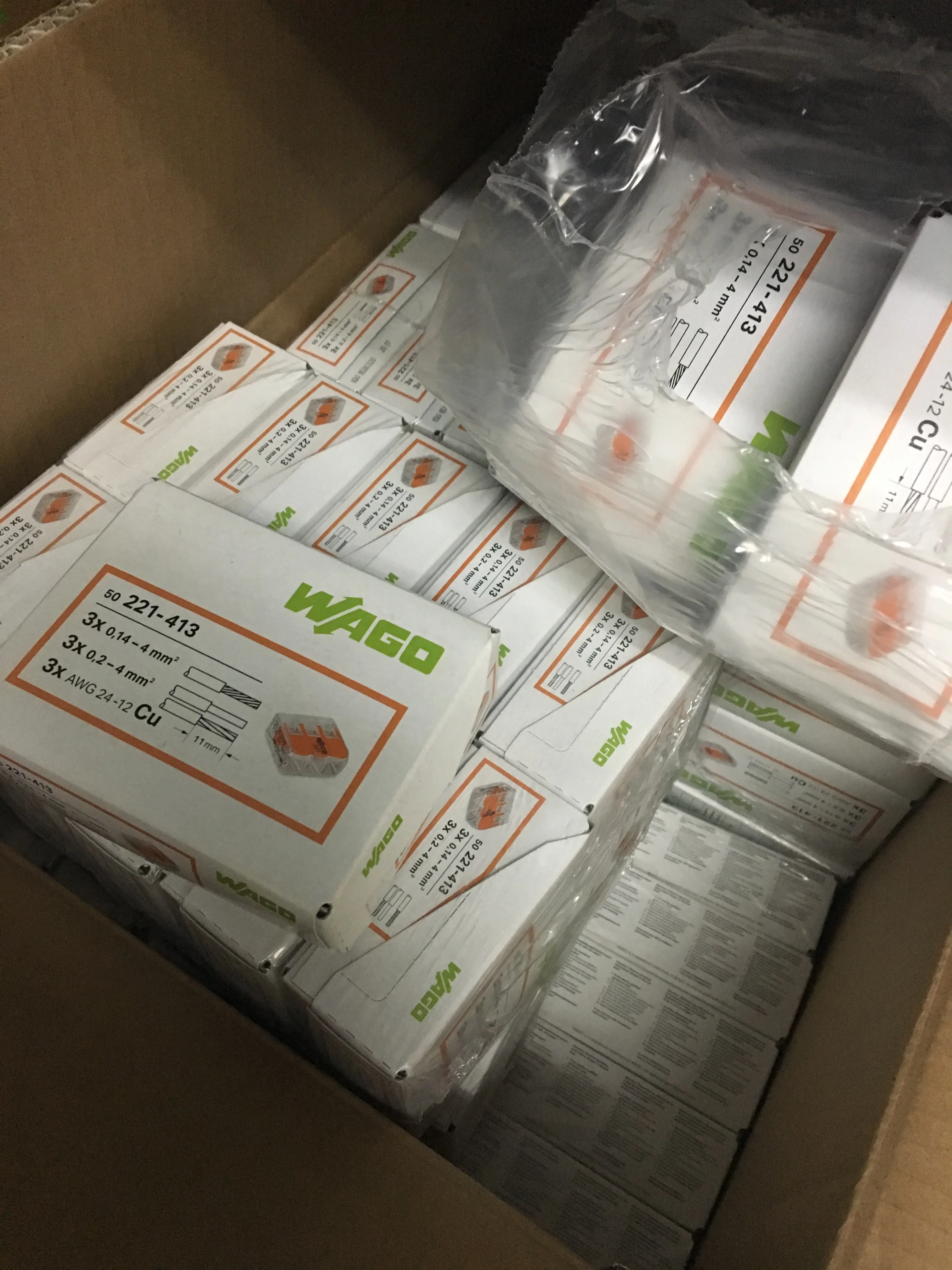 Original 221-613 3 Pin Compact Splicing Push Wire Connector For 6mm2 ...