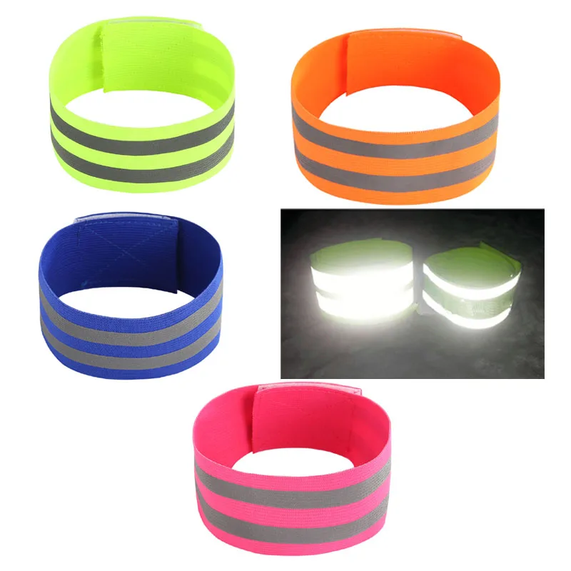 High Visible Fluorescent Yellow Neon Green Elastic Armband Light ...