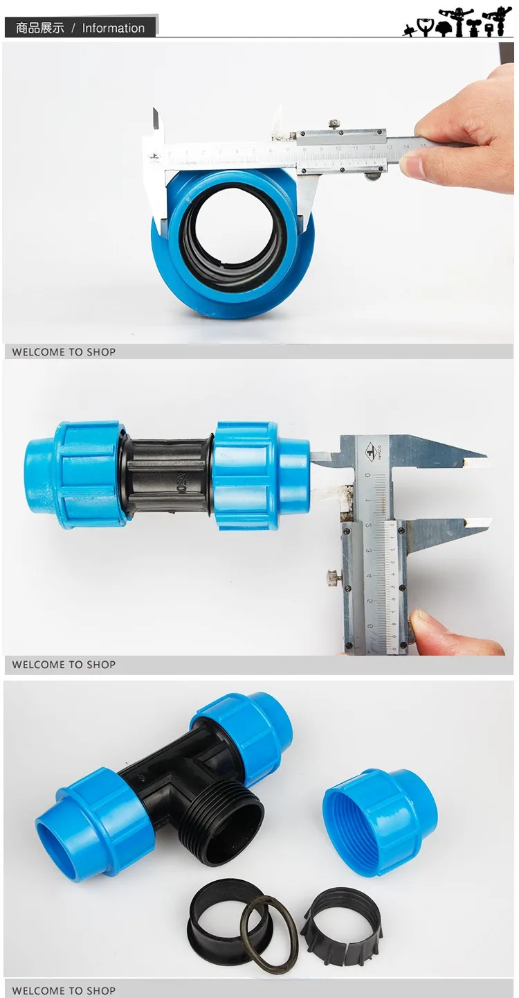 Agriculture Farm Irrigation Straight Tee Elbow Quick Valve Pe Tube ...