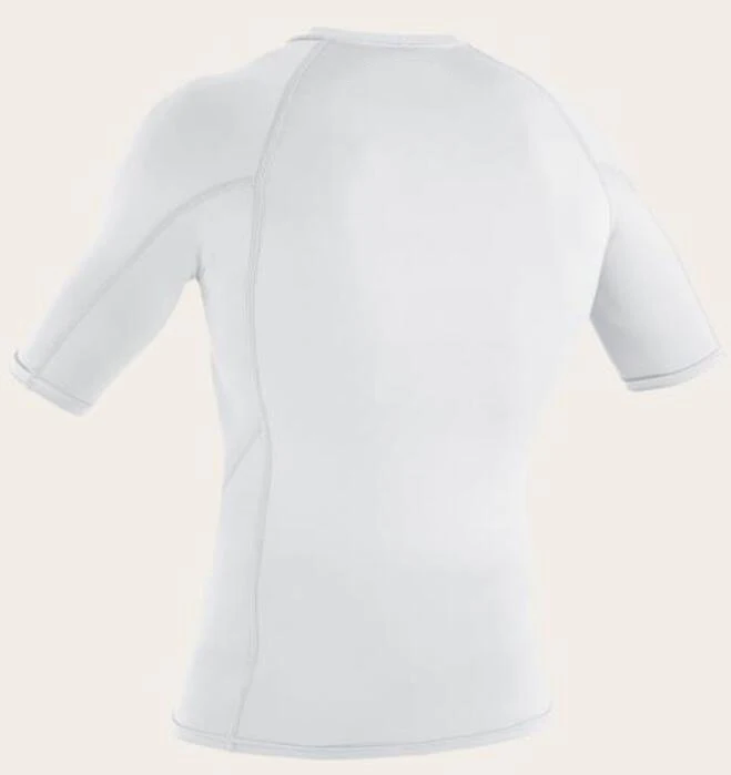 Customized Mens Solid Plain White Short Sleeves Nylon Spandex Surfing ...