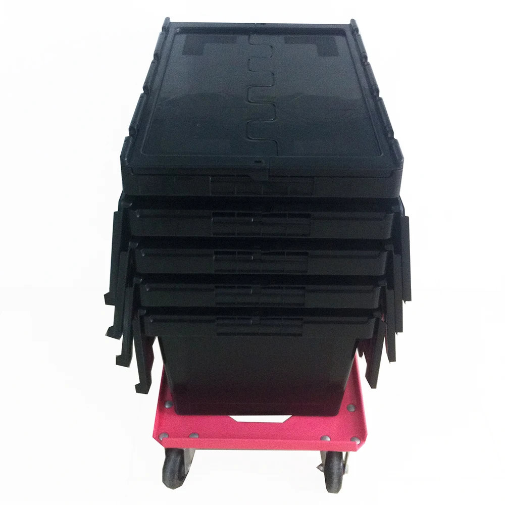 Heavy Duty 4-Wheel Stackable Plastic Dolly Cart for Tools, OEM Support