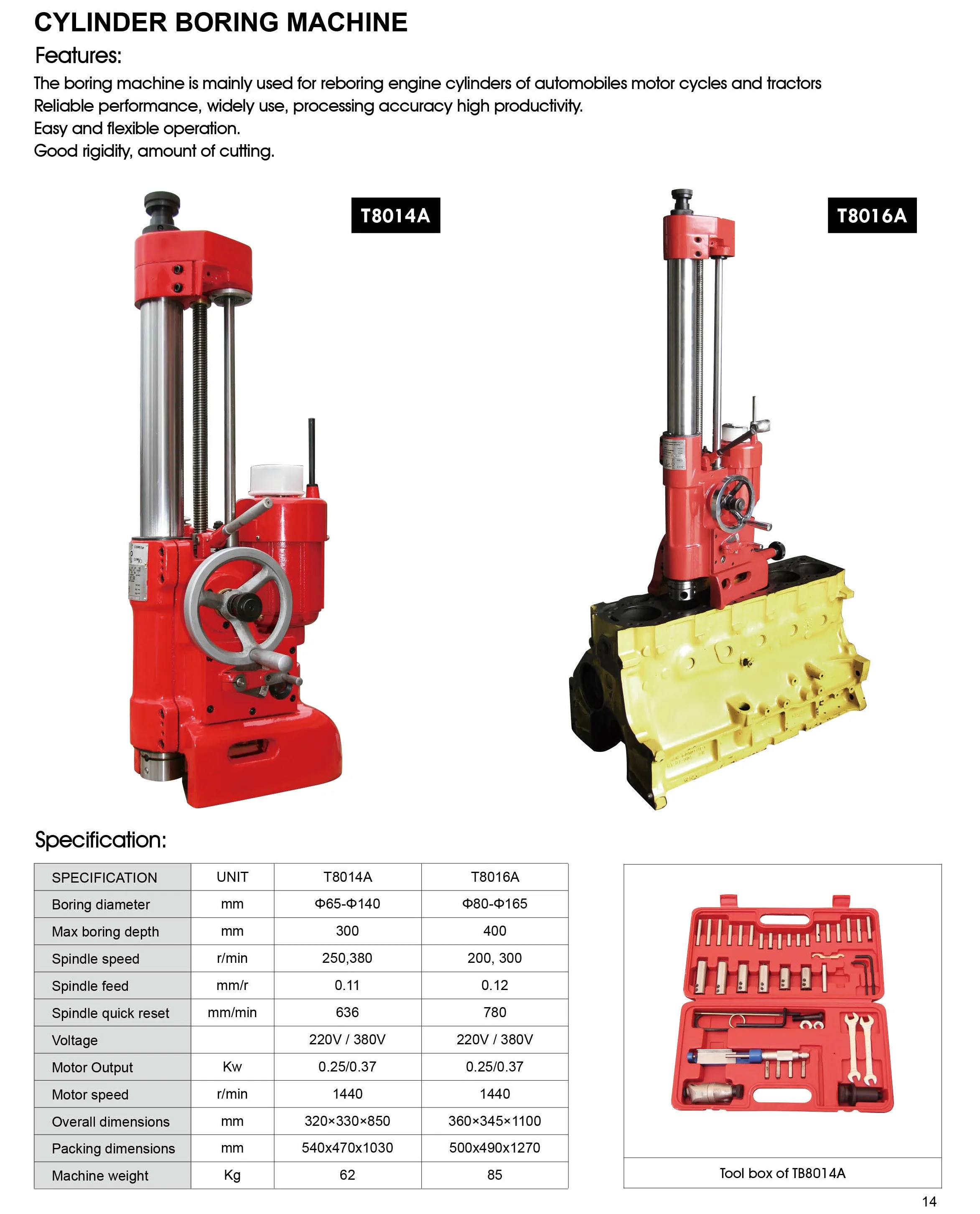 Motorcycle Cylinder Boring Machine T8016A - Competitive Price