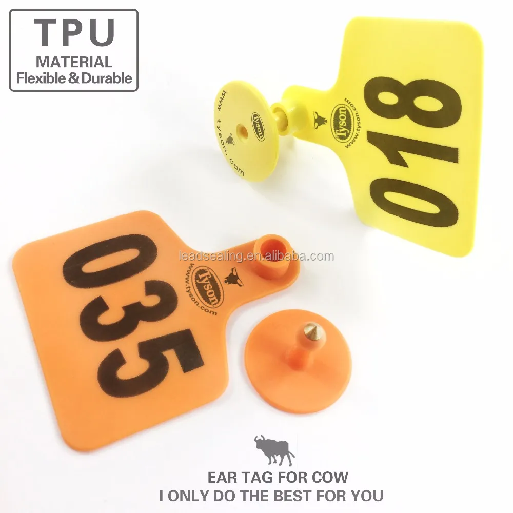 Plastic Cattle Ear Tag Numbered Farm Livestock Ear Tags Identification ...