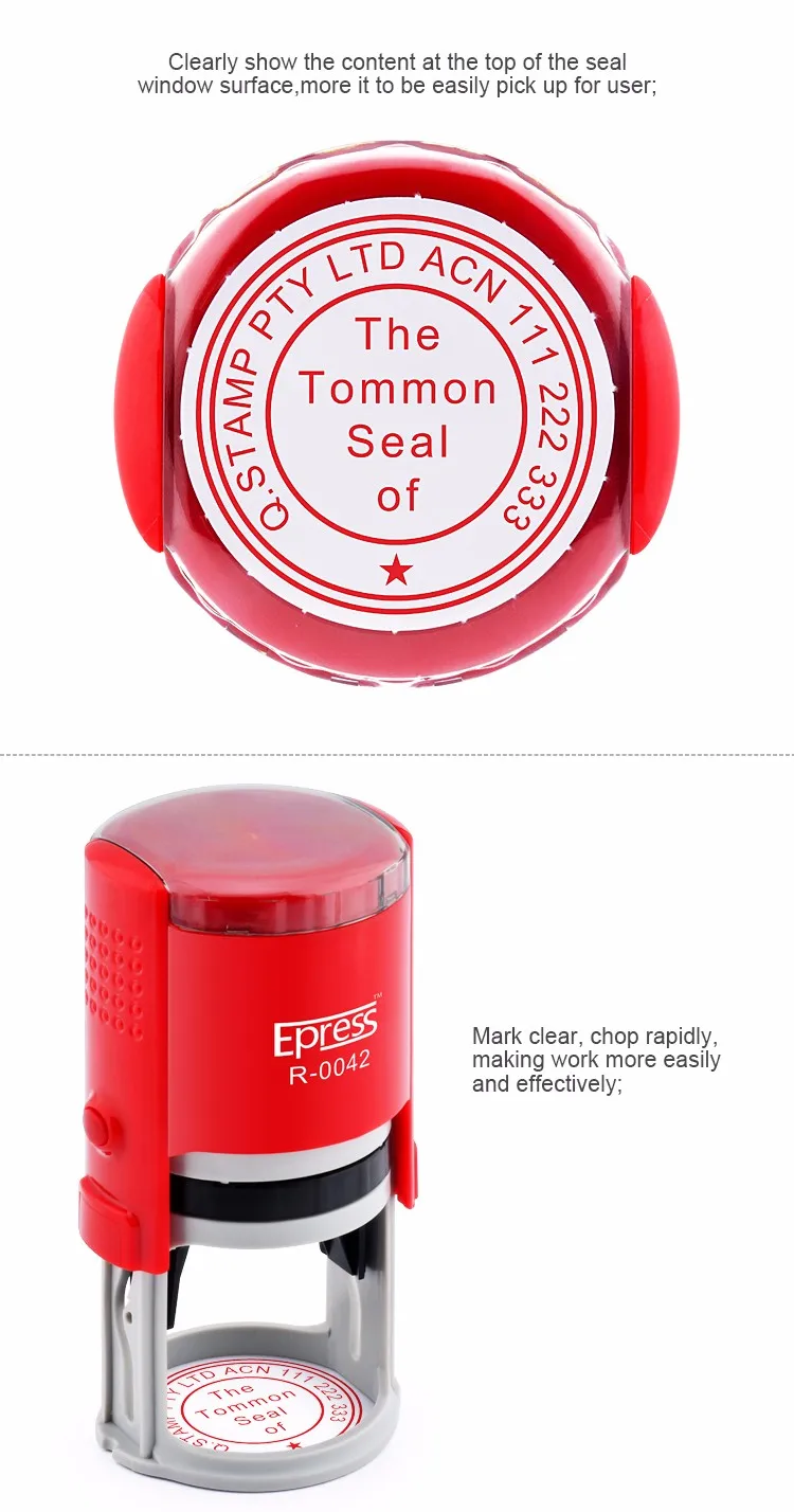 Rubber Making Machine Custom Company Seal Stamps Office Self Inking ...