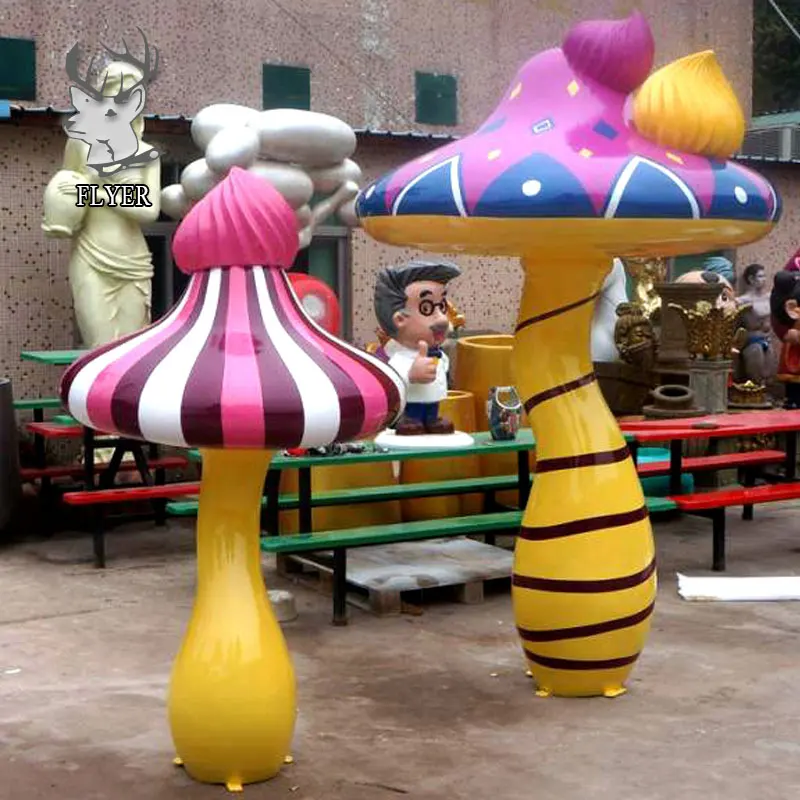 Outdoor Amusement Park Decoration - Large Mushroom Statue