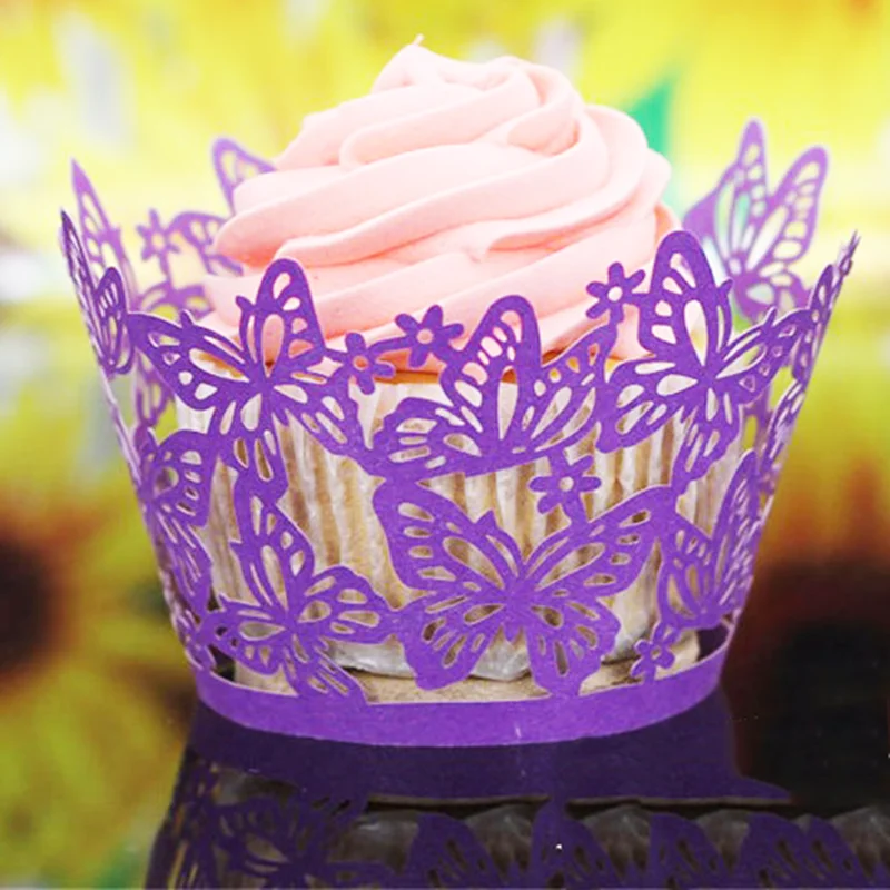 Purple And Gold Cupcake Liners