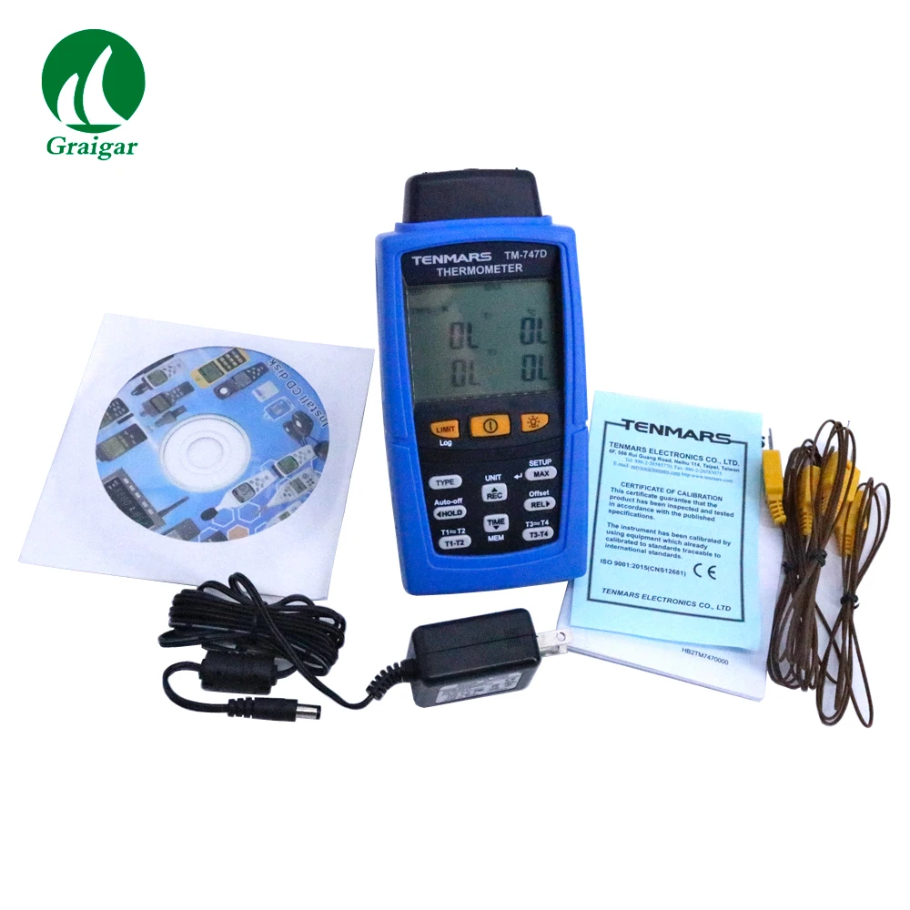 Tenmars TM-747D 4-Channel Digital Thermometer Thermocouple Thermometer| Alibaba.com