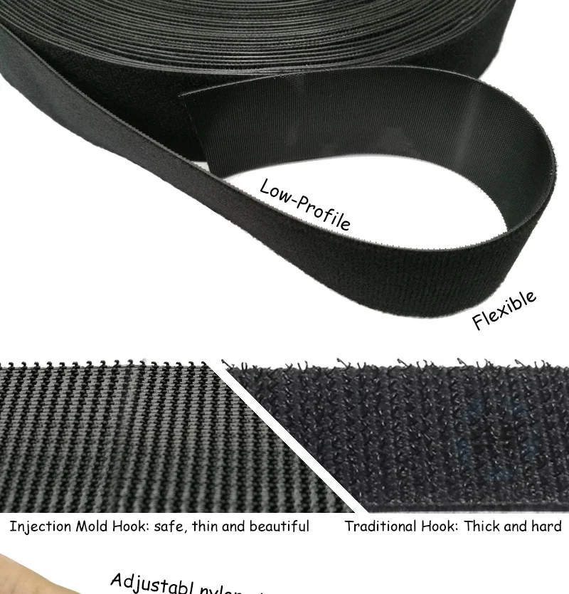 Customized Size Color Double Side Back to Back Hook and Loop Tape