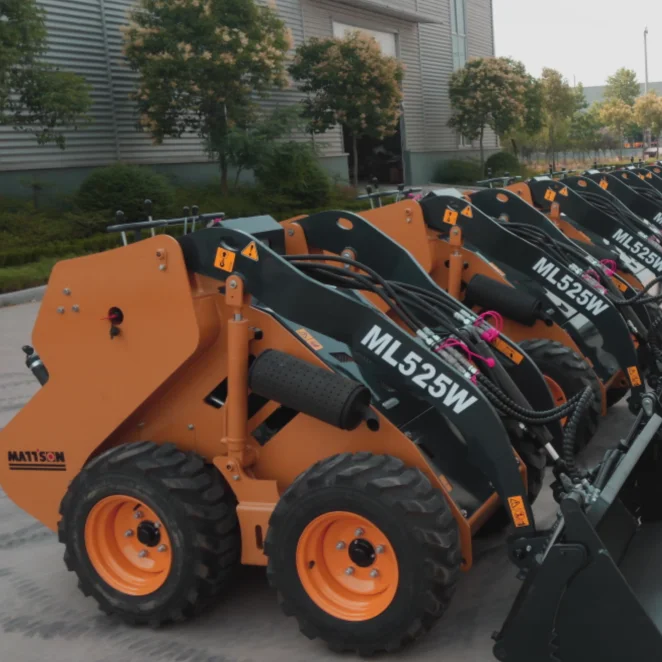 Mattson Patent Owned Ml525w 4*4 4x4 Wheel Skid Steer Loader With Kubota ...