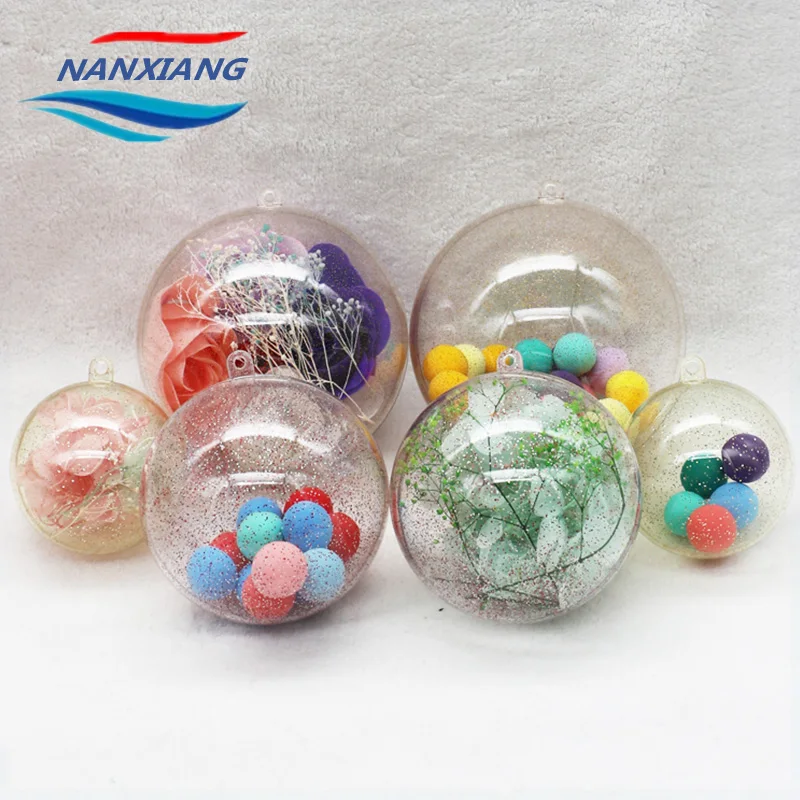 Plastic Openable Transparent Ball Clear Sphere Christmas Decoration ...