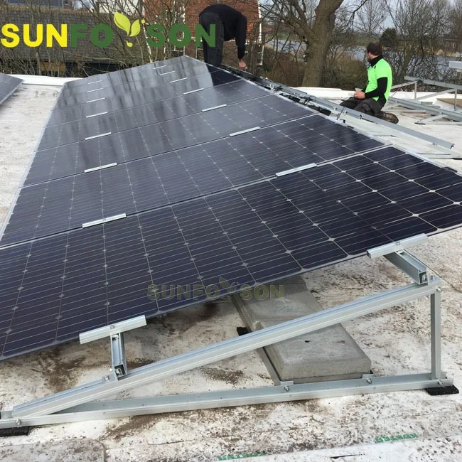 Flat Roof Fixed Angle Solar Triangle Kit PV Rooftop Support Structure ...