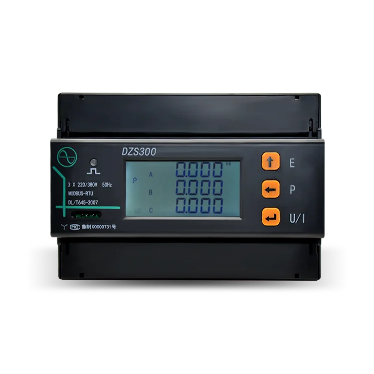 Din Rail Three Phase Smart Energy Monitor Digital Watt Hour Meter Rs485 ...