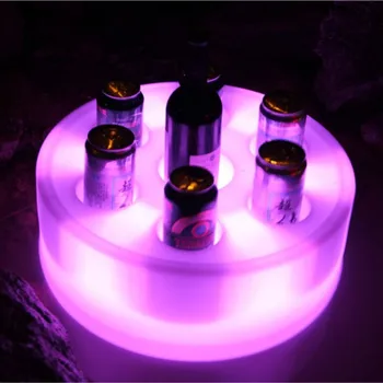 Super Bright Light Up Round Shape Led Wine Serving Tray - Buy Led ...