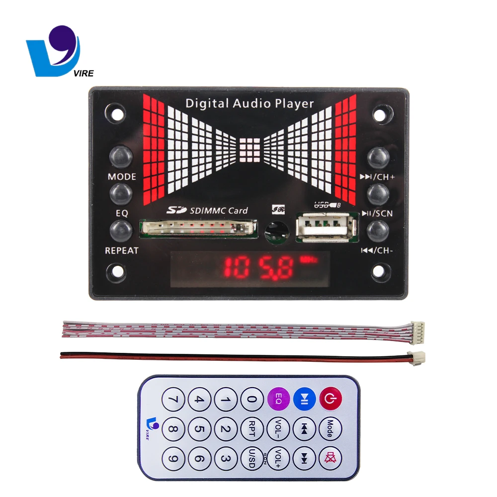 Bluetooth Usb SD Card Mp3 Module With Remote Control And Color Lights ...