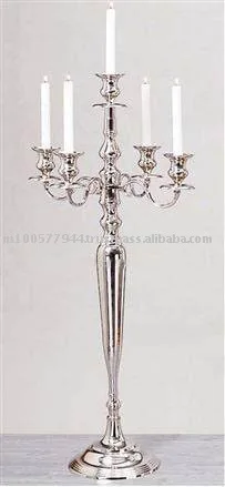 Nordic 5 Light Silver Tall Candelabra For Decoration In Wedding Parties ...