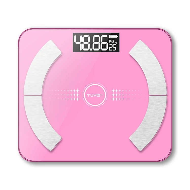 2021 Led Display Smart Heart Rate Smart Scale Portable Scales Digital ...