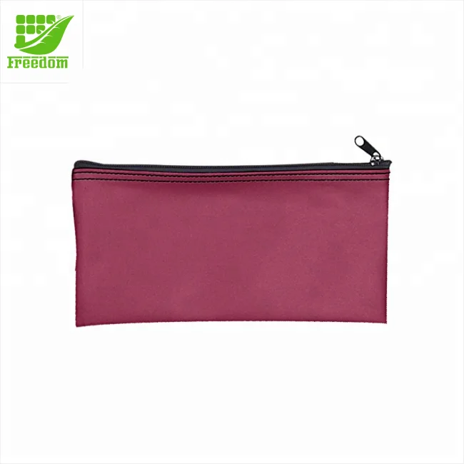 Curved Zipper Vinyl Bank Deposit Bags Pvc Leather Bank Deposit Bags ...