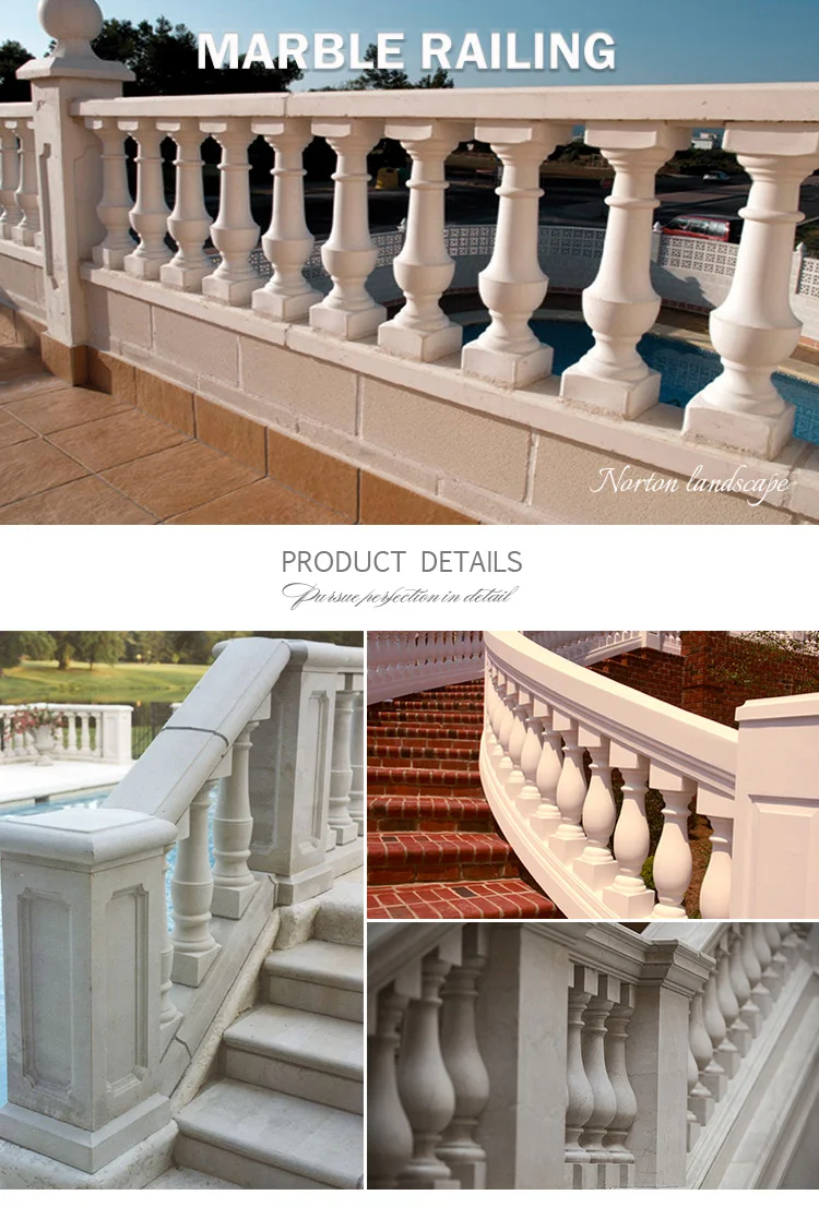 Modern Home Use Hand Carved High Quality Stone Marble Handrail Design ...
