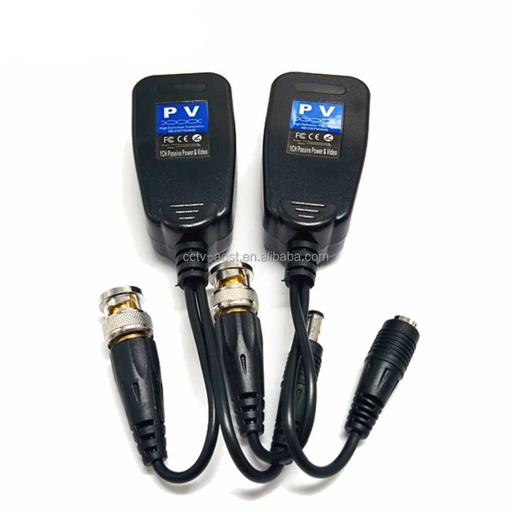 Cat5/cat6/giro Par Pasivo Rj45 Video Balun Hd Con Poder Hd Ahd Cvi Tvi ...