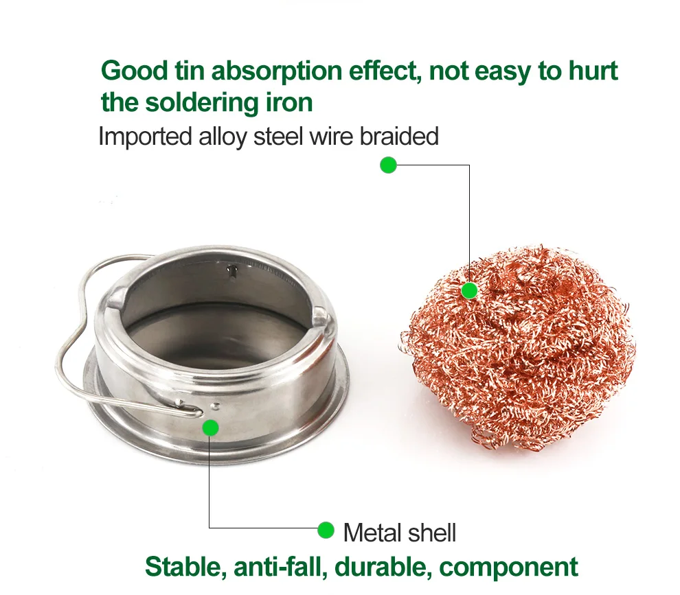 Cleaning Ball Desoldering Soldering Iron Mesh Filter Cleaning Nozzle ...