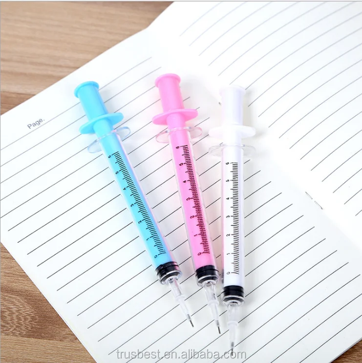 Cute Kawaii Gel Pen Needle Syringes Injection Students Toys Stationery ...