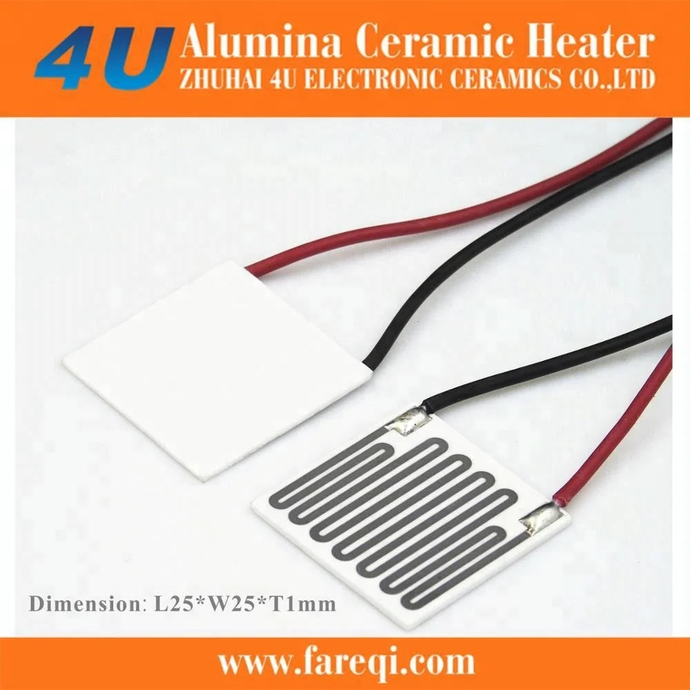 3.7V-12V OEM MCH Rectangle Ceramic Heating Element 96% Alumina
