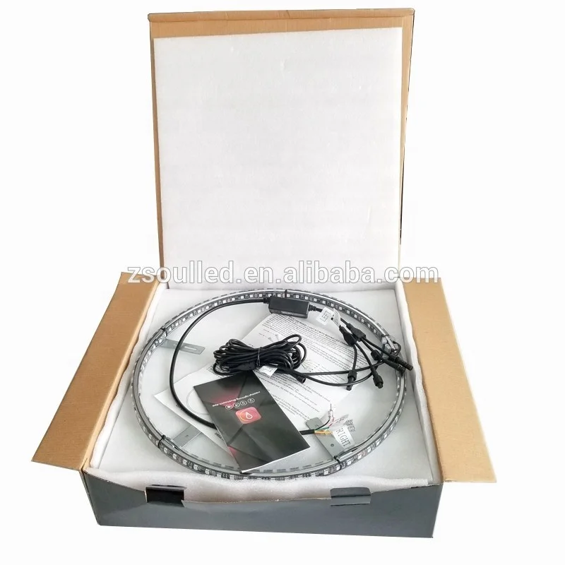 4pcs 15.5" Led Wheel Ring Kit Rgb Smartphone Controlled Car Wheel Led ...