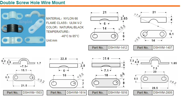 Double Screw Hole Wire Mount - Secure and Versatile