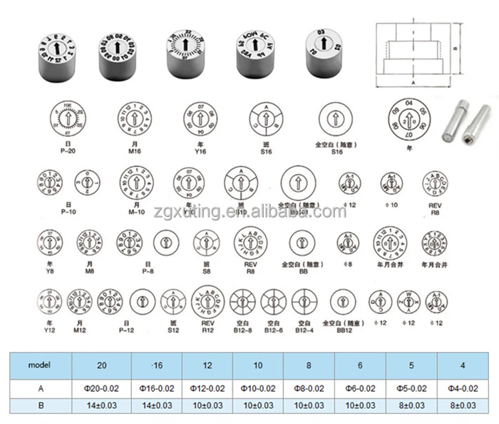 Custom Made Injection Mold Component - Date Marked Pins