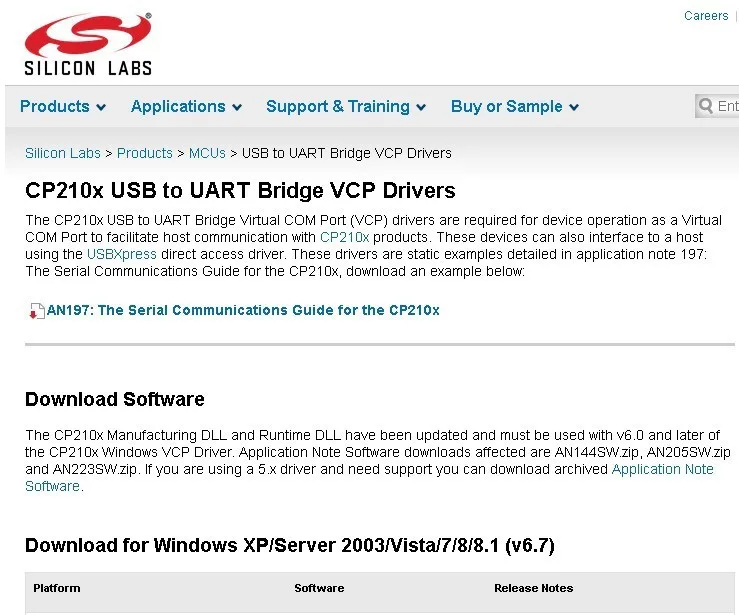 Silicon Labs Cp210x USB to UART Bridge - DIY Kits for PLC MCU
