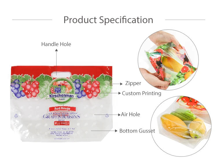Perforated Plastic Bags For Grapes Plastic Packaging Bags Fruit Plastic ...