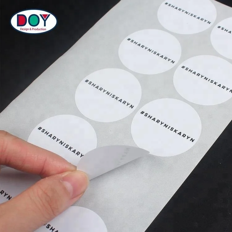 Custom Printing Brand Logo Die Cut Round Shape Stickers