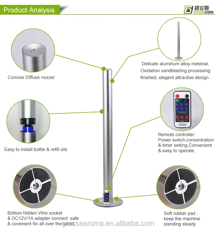 Grasse Aroma Scent Diffuser Floor Standing Essential Oil Diffuser ...