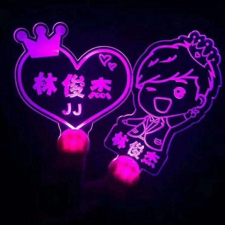 OEM K-POP IDOL Acrylic Custom LOGO Any Shape Penlight Sticks Fans Cheer ...