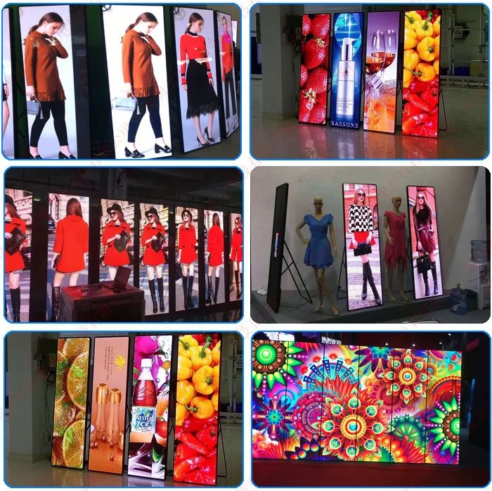 Indoor Poster LED Display Stand Mirror LED Screen Advertising