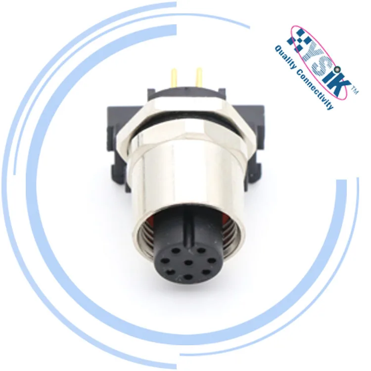 Fieldbus Ethernet M12 Connector Soldering 8 Pins Of Pcb Socket Angled ...