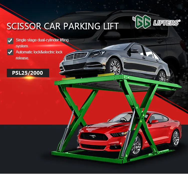 Hydraulic Car Elevator Scissor Double Deck Car Lift Platform Parking ...