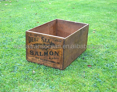 Superb Large Antique Wooden Fish Box Advertising Crate - Buy Antique ...