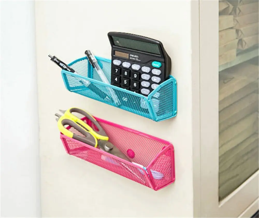 Small Mesh Magnet Storage Container Caddy Basket Holder For Whiteboard ...