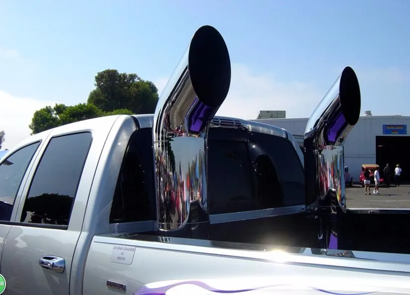 For Peterbilt Kenworth 6 Inch 45 Degree Turnout SS304 Steel Chromed ...