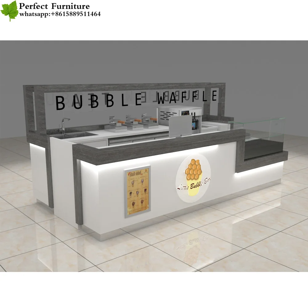 4*2M waffle bar food counter crepe kiosk shopping mall| Alibaba.com