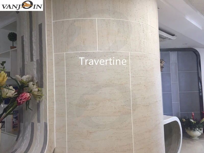 Germproof 3d Natural Stone Texture Travertine Flexible Outdoor Wall ...