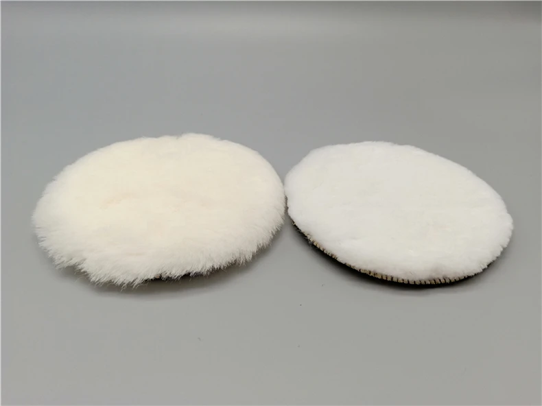 Car Polishing Wool Pad Buffing Pad Wool 5/ 6 Inches White Car Care Pad ...