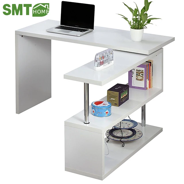 家用电脑桌办公桌，带书柜木质写字台桌 - Buy 独特的办公桌,豪华家庭办公桌,带锁抽屉的办公桌 Product on Alibaba.com