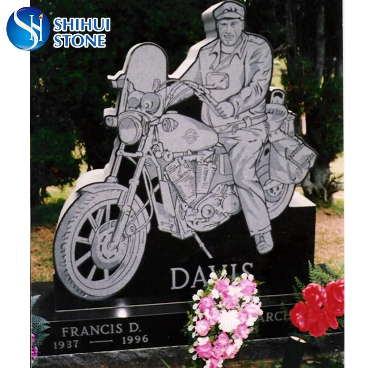 Black Granite Headstone In Motorcycle Design| Alibaba.com