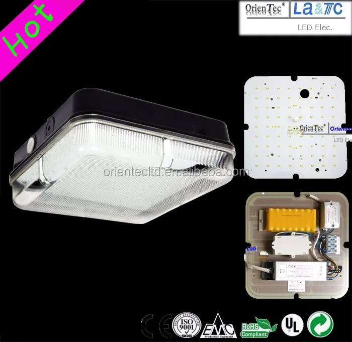 72 SMD LED ip65 square emergency bulkhead with corridor function ...