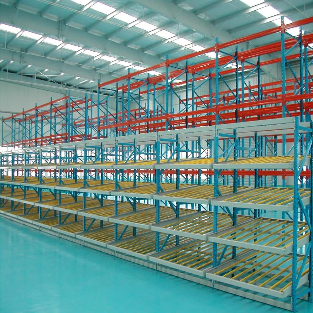 Fifo Warehouse Storage Gravity Carton Flow Rack With Wheels Logistics ...