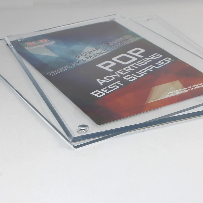 Custom A4 A5 A6 Sizes Acrylic Picture Frame Display Holder